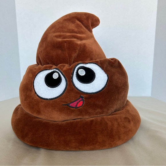 Six Flags | Accessories | Chocolate Swirl Ice Cream Poop Hat Emoji ...